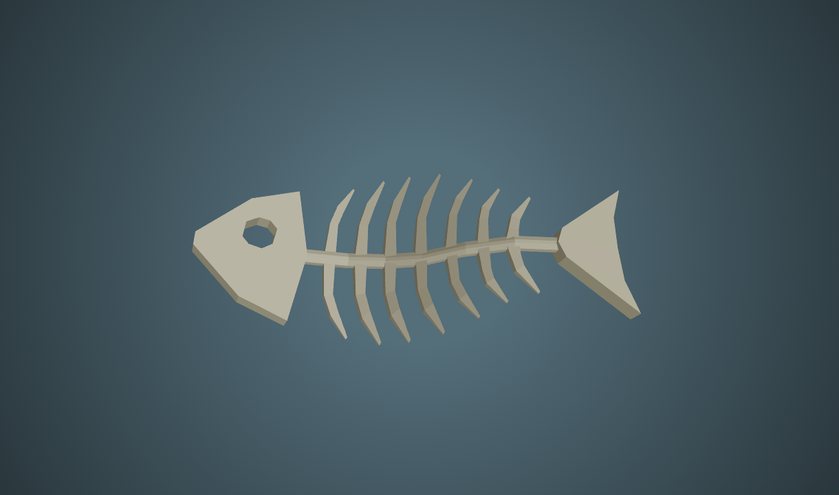 Fish Bone - Free 3D Model By Quaternius - Poly Pizza