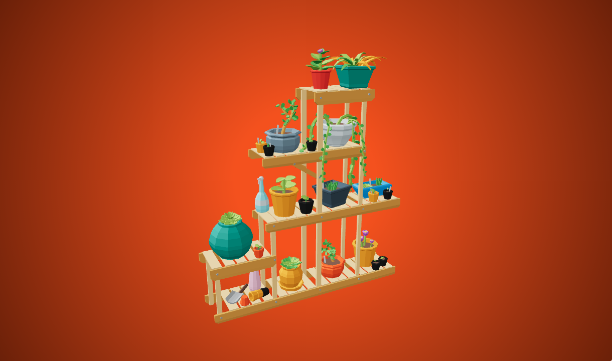 Plants - Assorted shelf plants - Free 3D Model By Jakers_H - Poly Pizza