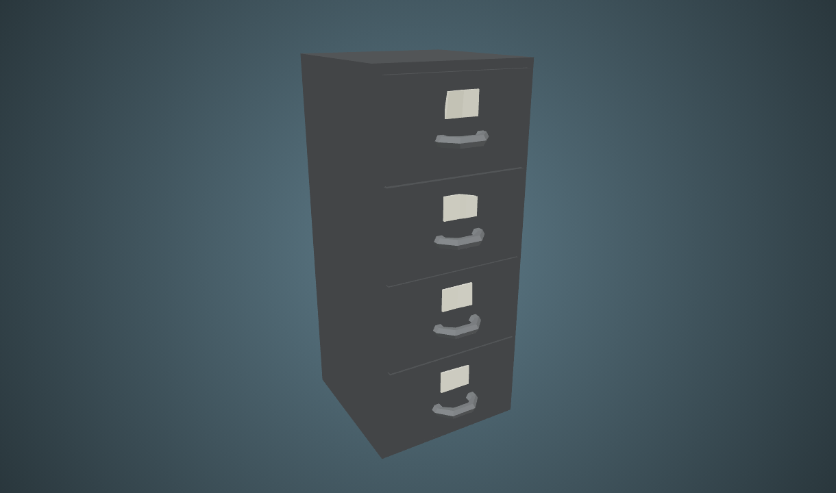 File Cabinet - Free 3D Model By J-Toastie - Poly Pizza