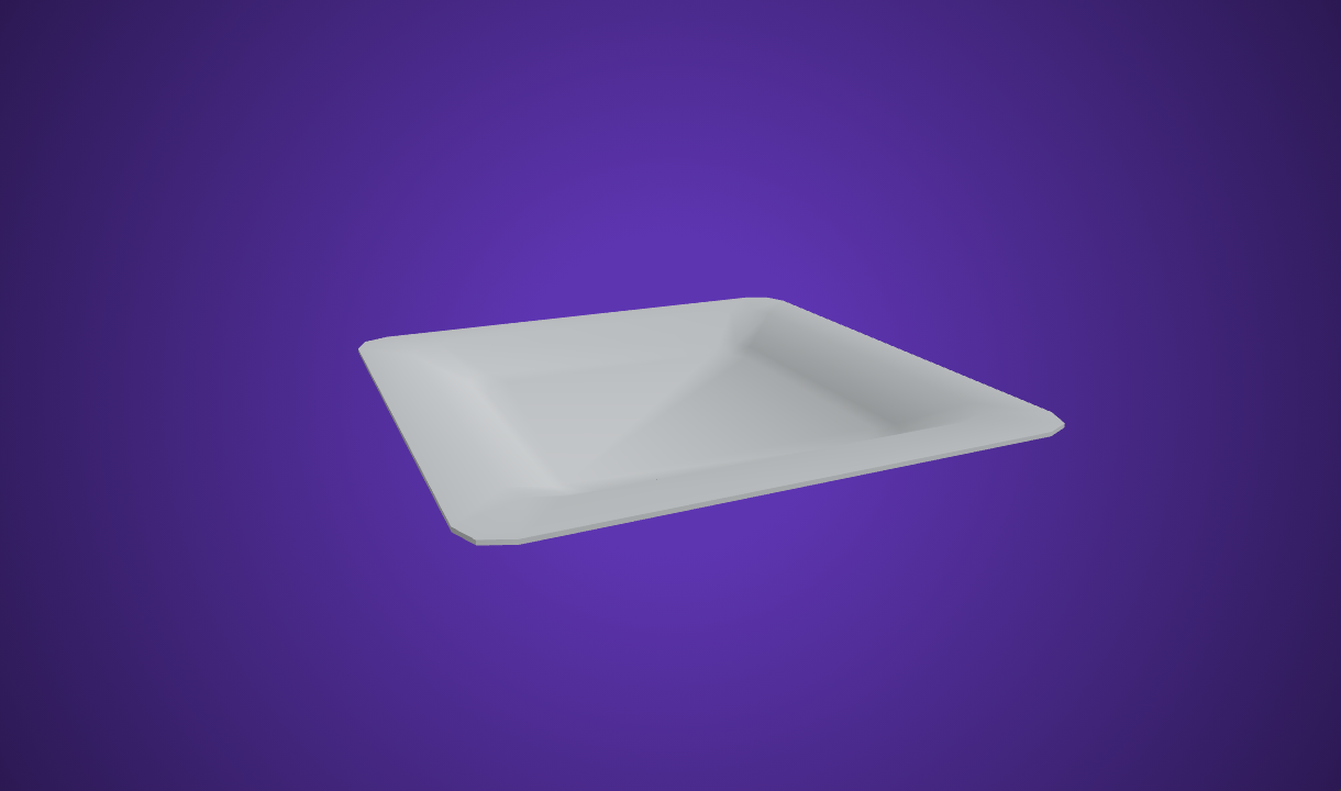 Square Plate - Free 3D Model By Quaternius - Poly Pizza