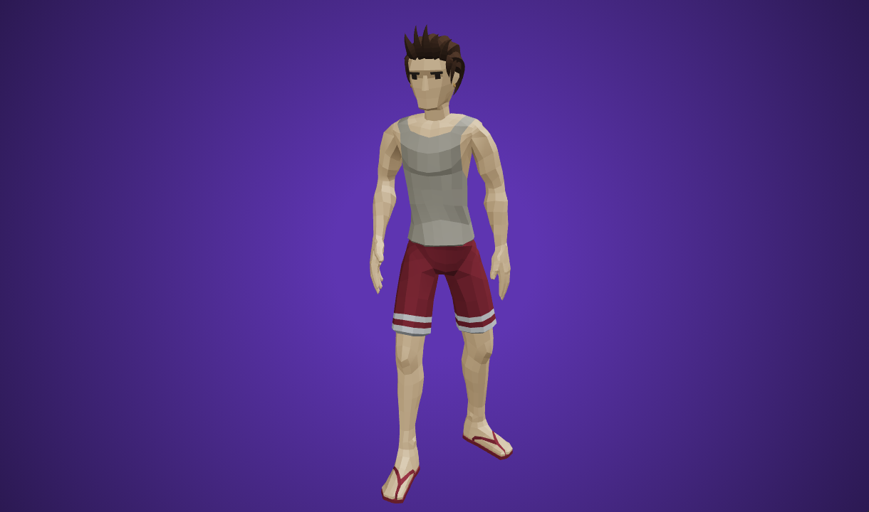Beach Character - Free 3D Model By Quaternius - Poly Pizza