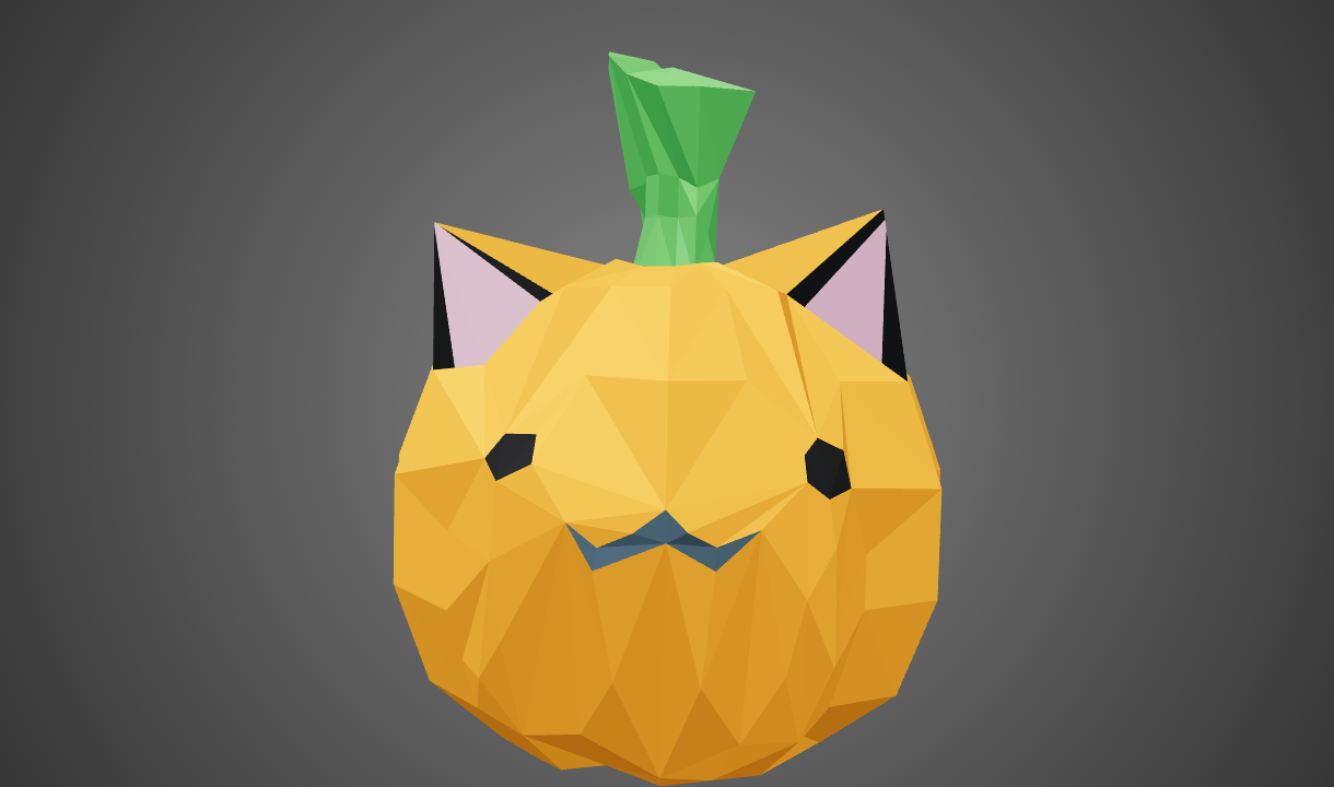 Bongo Cat Pumpkin - Free 3D Model By Neil Realubit - Poly Pizza