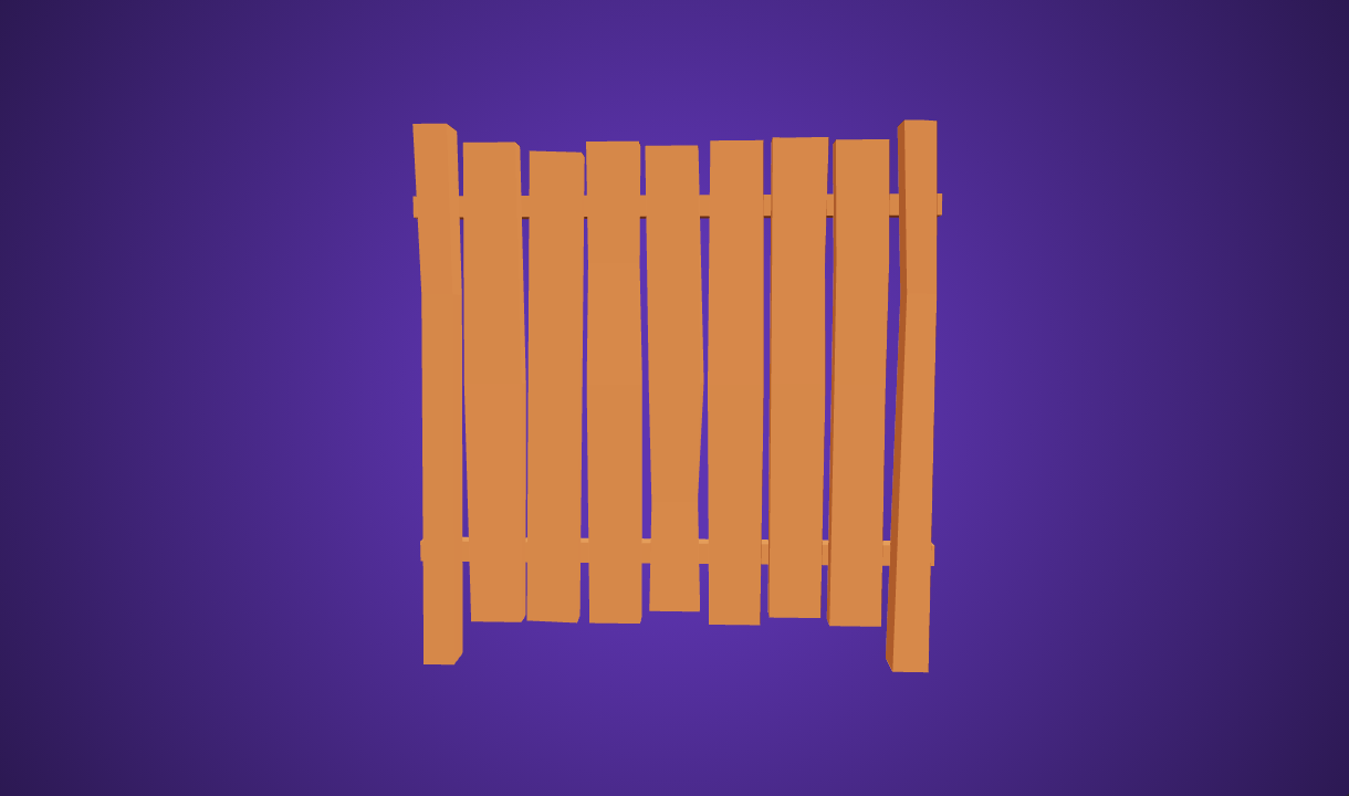 Wood Fence 1 - Free 3D Model By CircuitZ - Poly Pizza