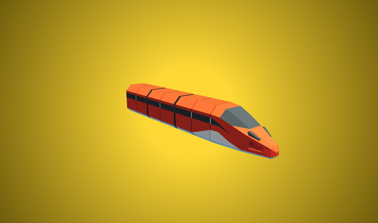 Bullet train - Free 3D Model By Poly by Google - Poly Pizza