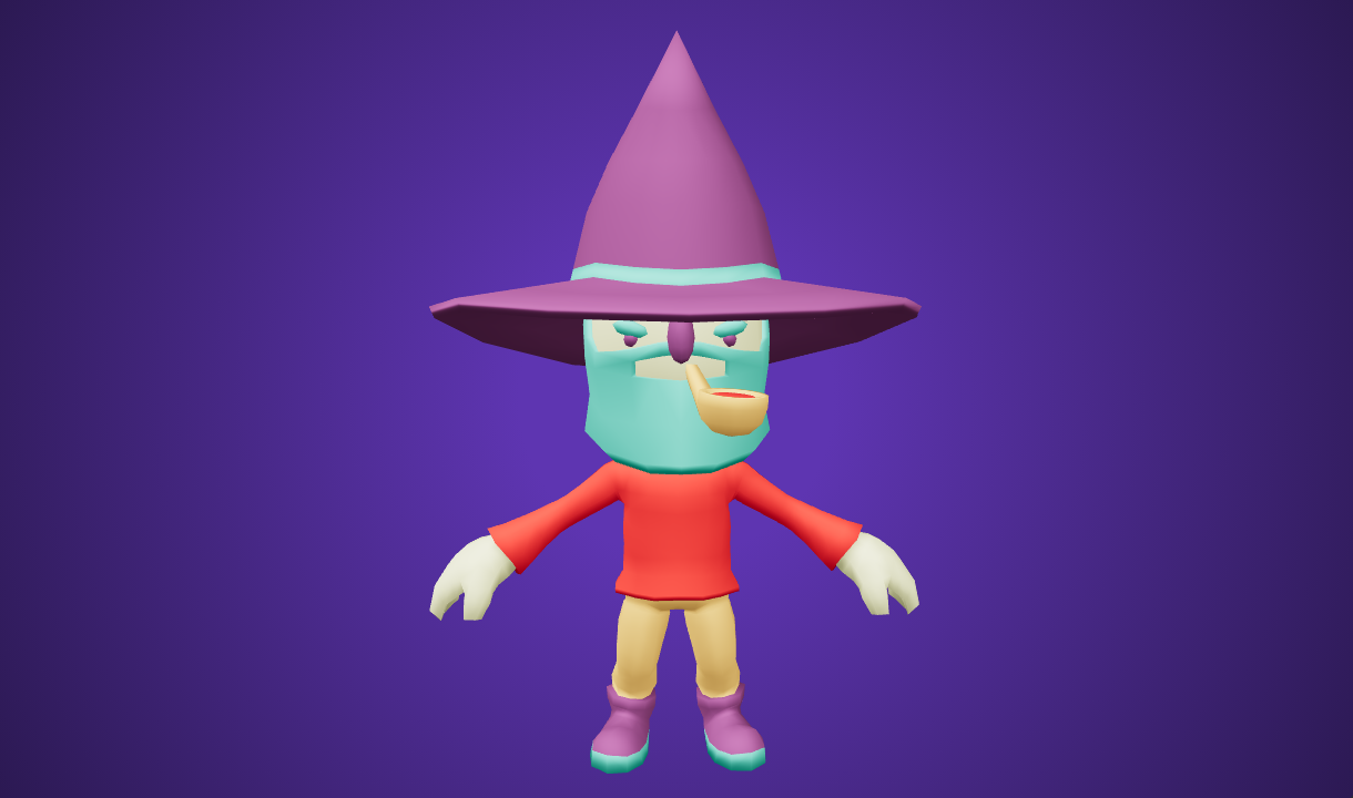 WIzard Gnome - Free 3D Model By Polygonal Mind - Poly Pizza