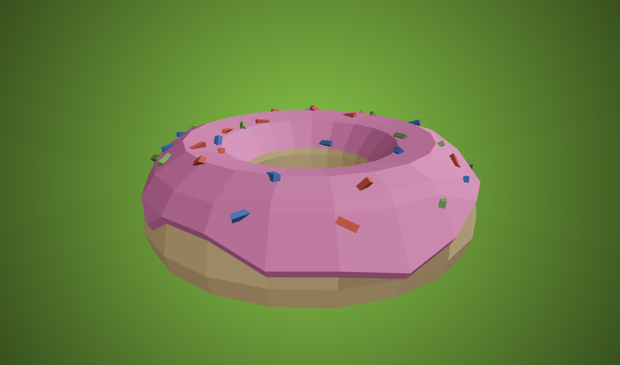 Donut - Free 3D Model By Quaternius - Poly Pizza